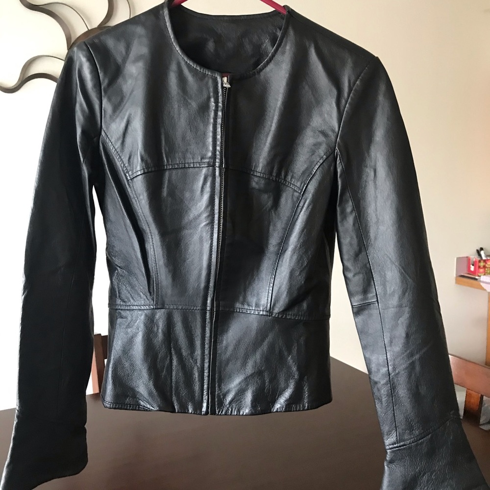 Shape Fx Black Leather Jacket - Gem
